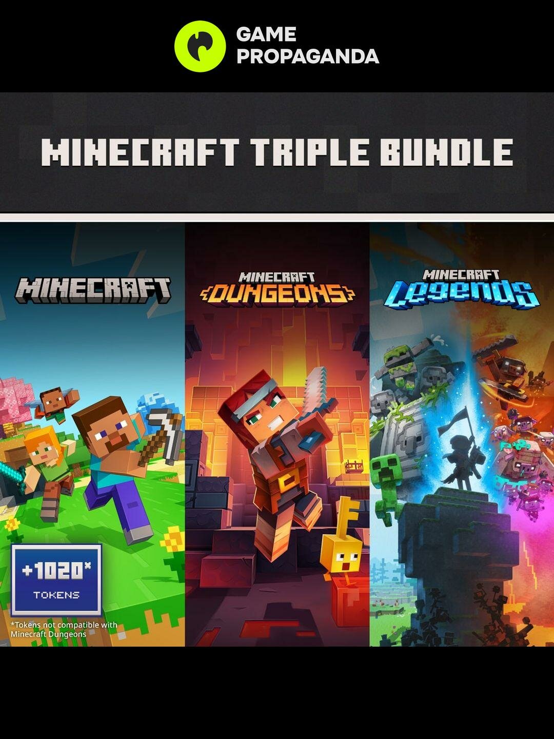 Игра Minecraft Triple Bundle PS4, PS5 + 228 TRY на баланс PSN. Турция. Цифровая версия