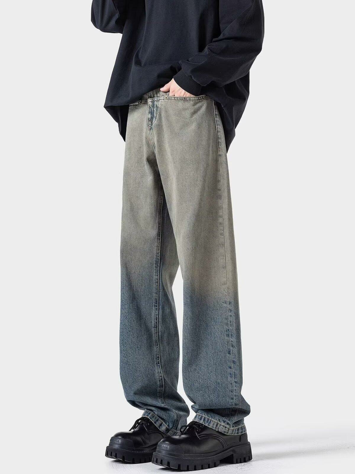 MON Мужские Джинсы Лето Потертые Свободные Стрейт Харем Кроп Деним, Размер_M