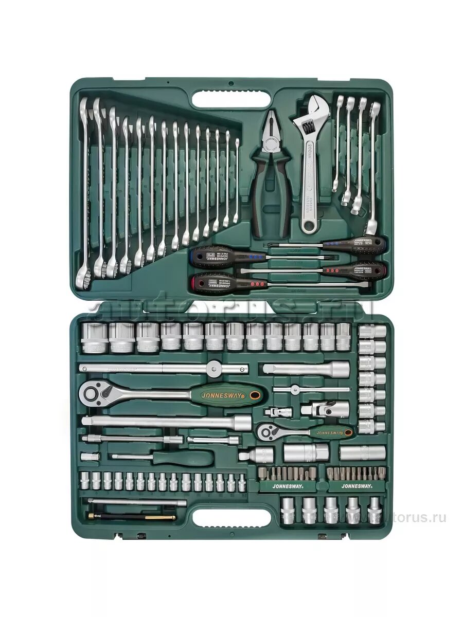 Набор инструментов Jonnesway S04H624101S для слесарно-монтажных работ, 101 предмет