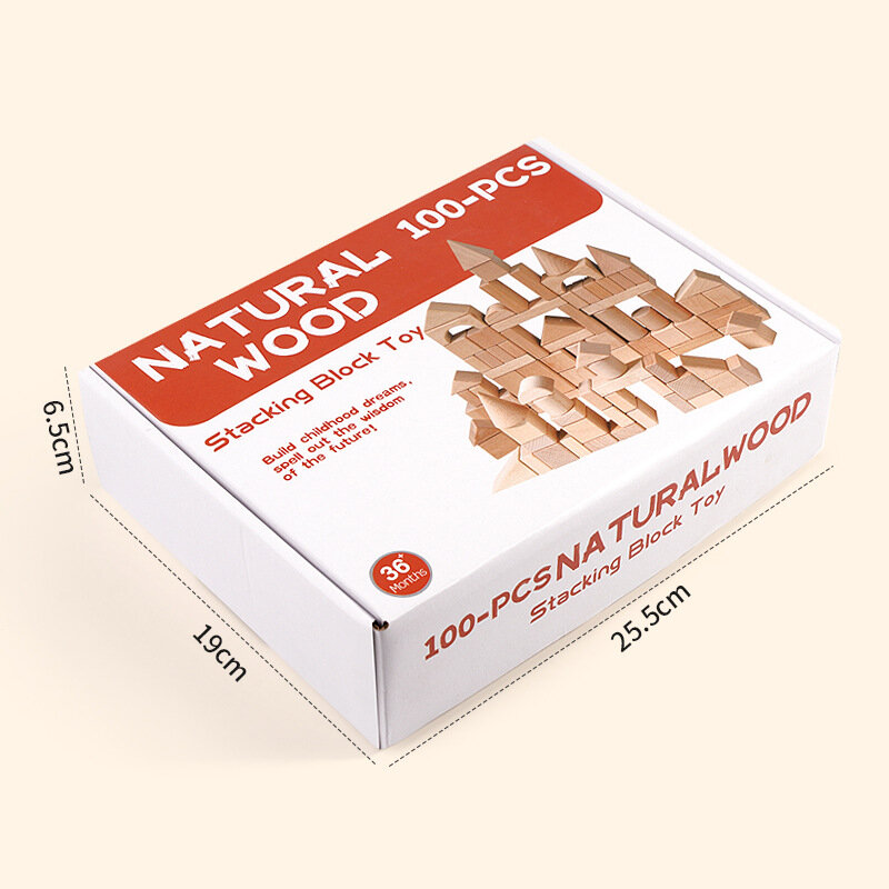 Кросс-бордерные строительные блоки из натурального дерева, сборка, детский сад, массивные деревянные крупные частицы, настольные строительные игрушки для детей