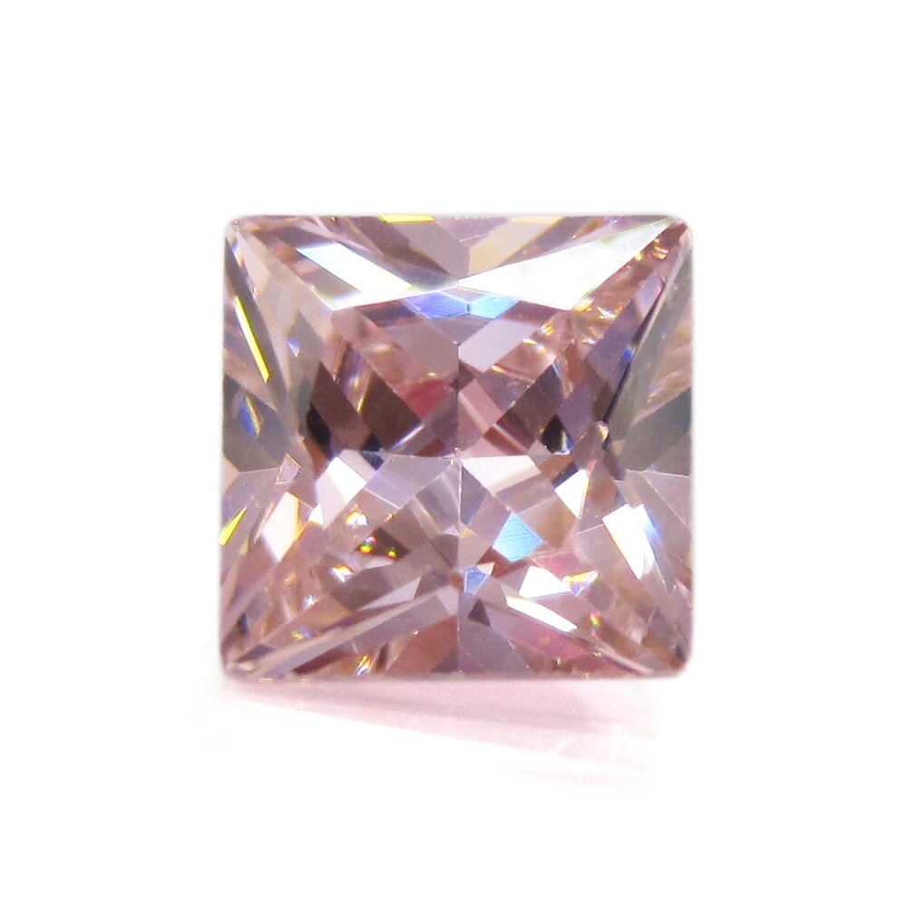 50 шт./лот 2*2--5*5 свободные различные цвета CZ драгоценные камни 5А квадратной огранки розовый гранат синтетический кубический цирконий камень заводская оптовая цена