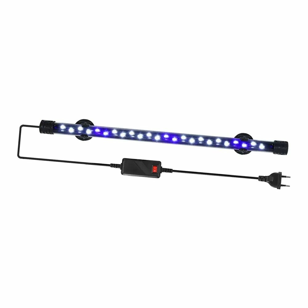 Водонепроницаемая светодиодная лента для аквариума, 38 см, сине-белый свет, подходит для растений