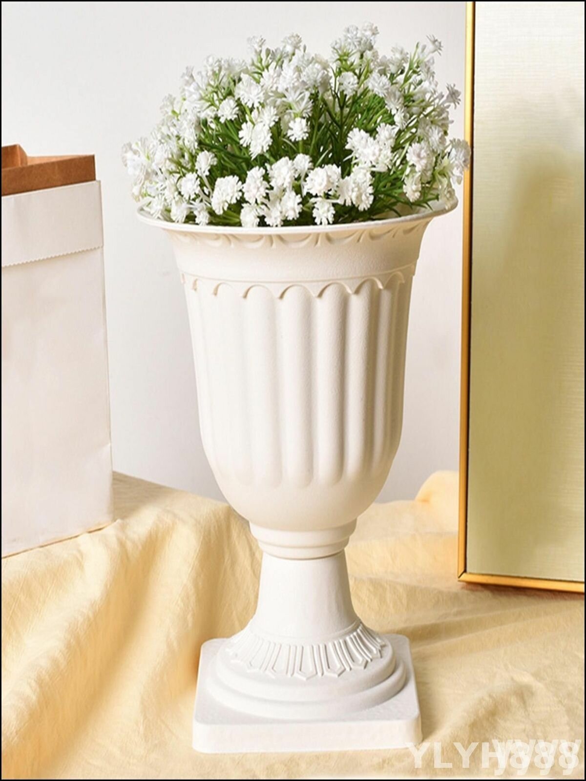 Вазон на ножке "Ангара", Горшок цветов, белый