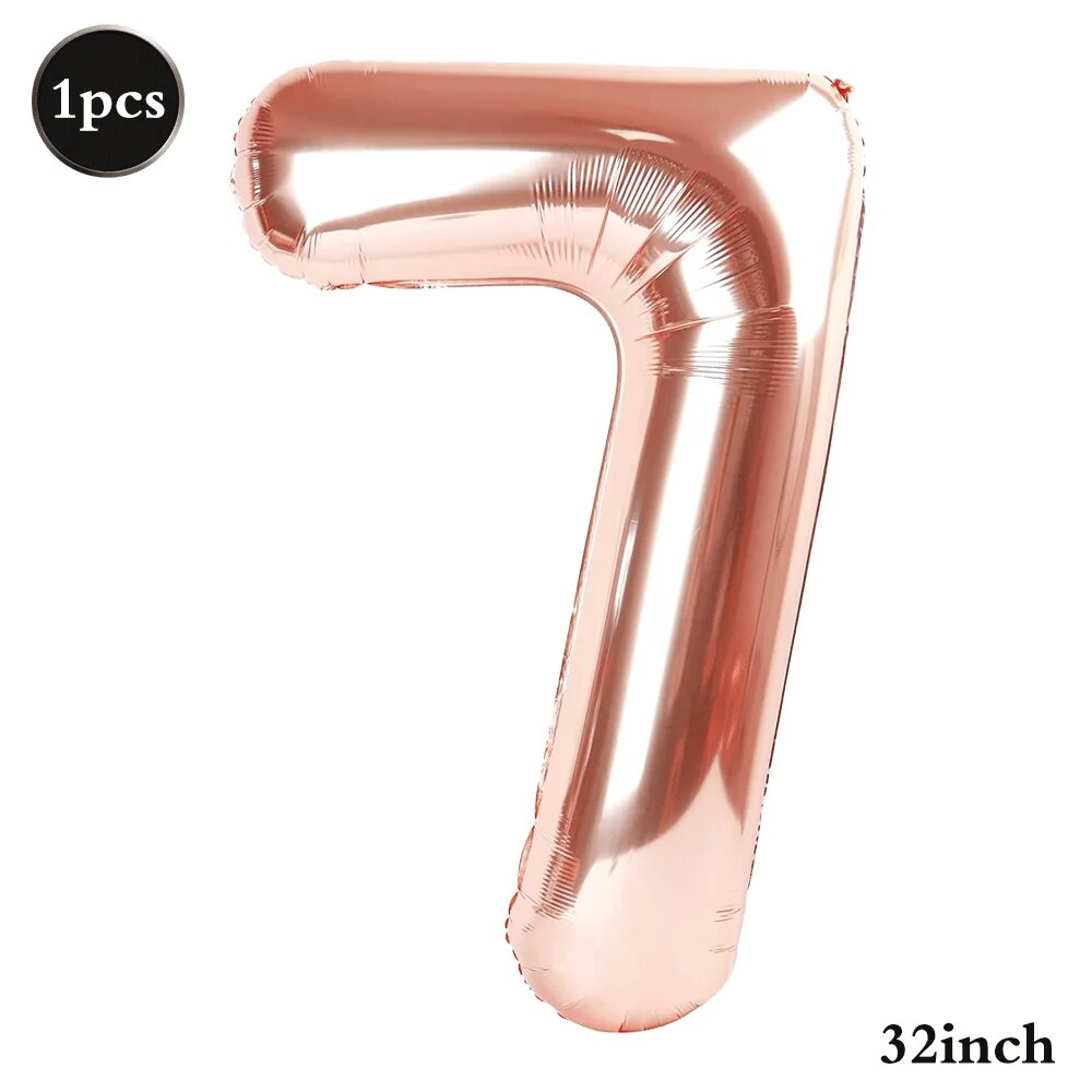 Шарик цифра 7 Rose Gold 32 дюйма