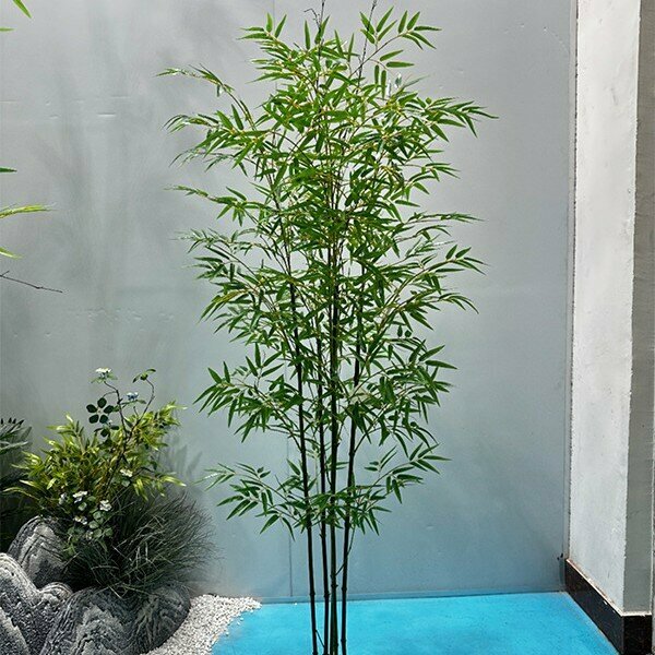 Искусственный бамбук, декоративная ширма, искусственное растение, орнамент для ландшафтного дизайна, горшечное растение, искусственный цветок, высокая симуляция зеленого растения, новый китайский стиль