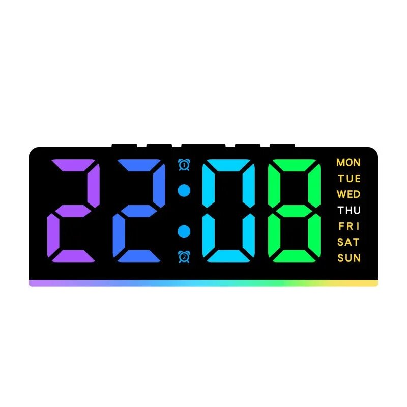 RGB будильник Feisifan, черный корпус