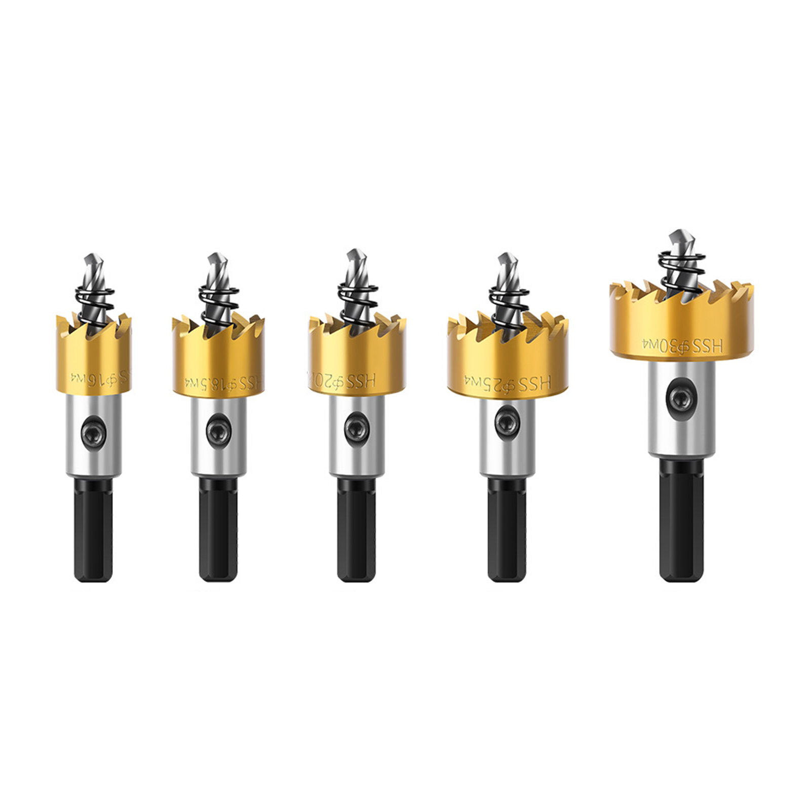 5шт Буровые Дрели из быстрорежущей стали с карбидными наконечниками Отвертки для металла Сверла из нержавеющей стали сплава Титановое покрытие Тело из углеродистой стали 45# Вес упаковки 330г Размер упаковки 14.5*10.5*3.8см Инструменты для сверления