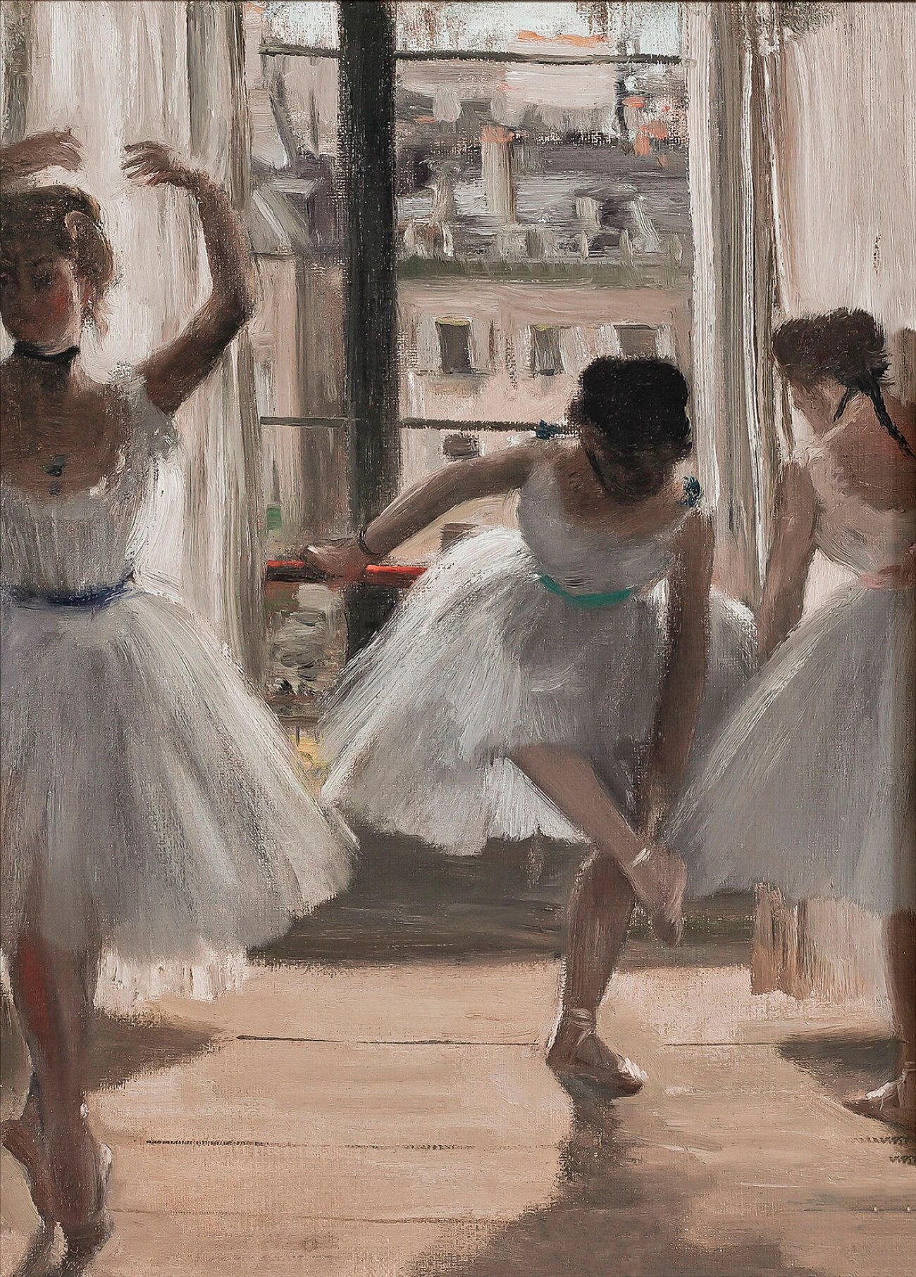 Французская винтажная картина маслом "Женская балерина" EnjoytheSpirit Белый, FG035-3, 30x40cm No Frame