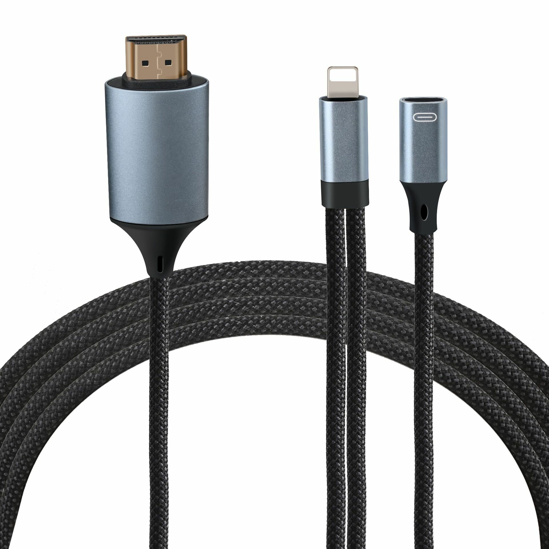 Конвертер цифрового аудио и видео в HDMI/цифровой AV, совместимый с Apple Type-C и Lightning