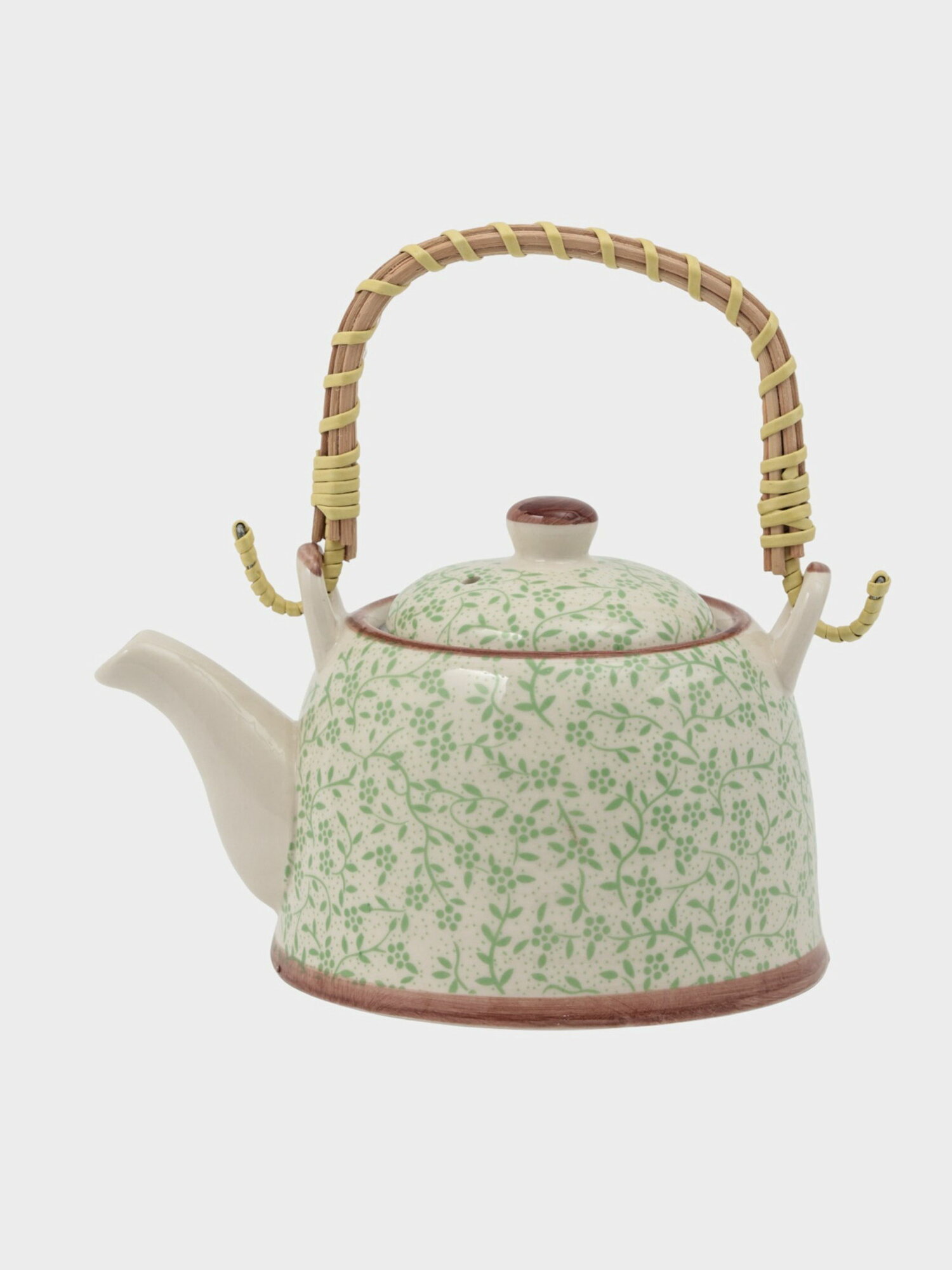 Чайник заварочный "Лепестки", металлическое сито, 600 мл, керамика, белый