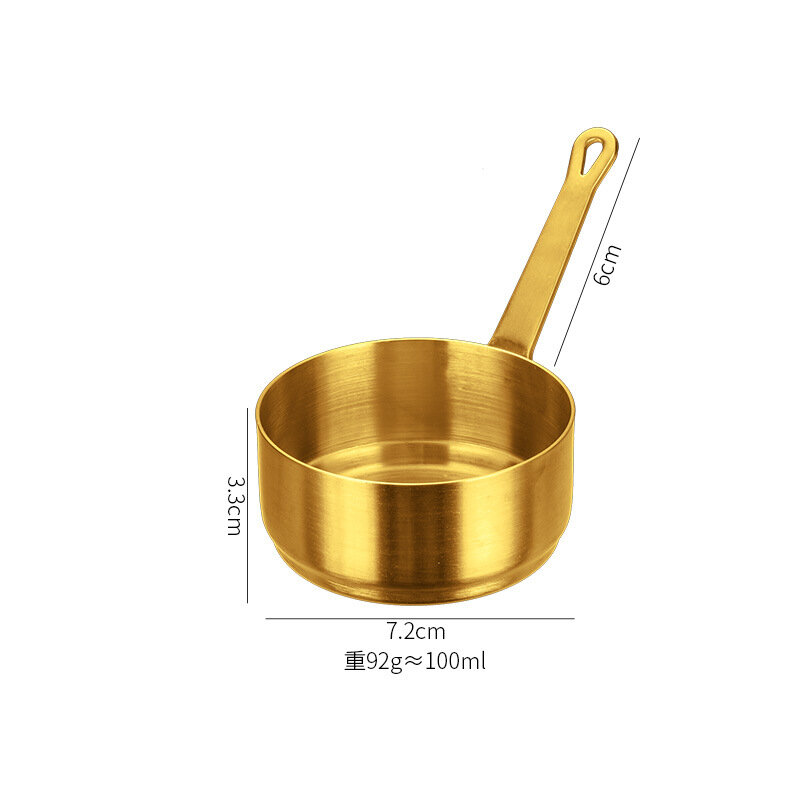 Большая чашка для соуса с ручкой, золотой цвет, оригинальная посуда для подачи
