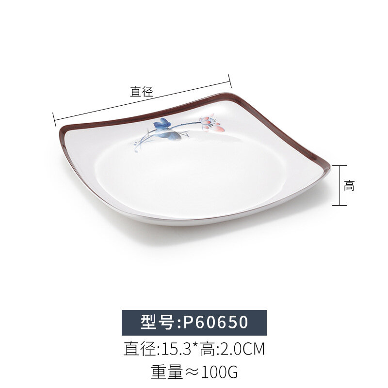 Меламиновая тарелка, имитирующая фарфор, пластиковая холодная тарелка, ресторан фаст-фуд, жареная тарелка, ресторан,
