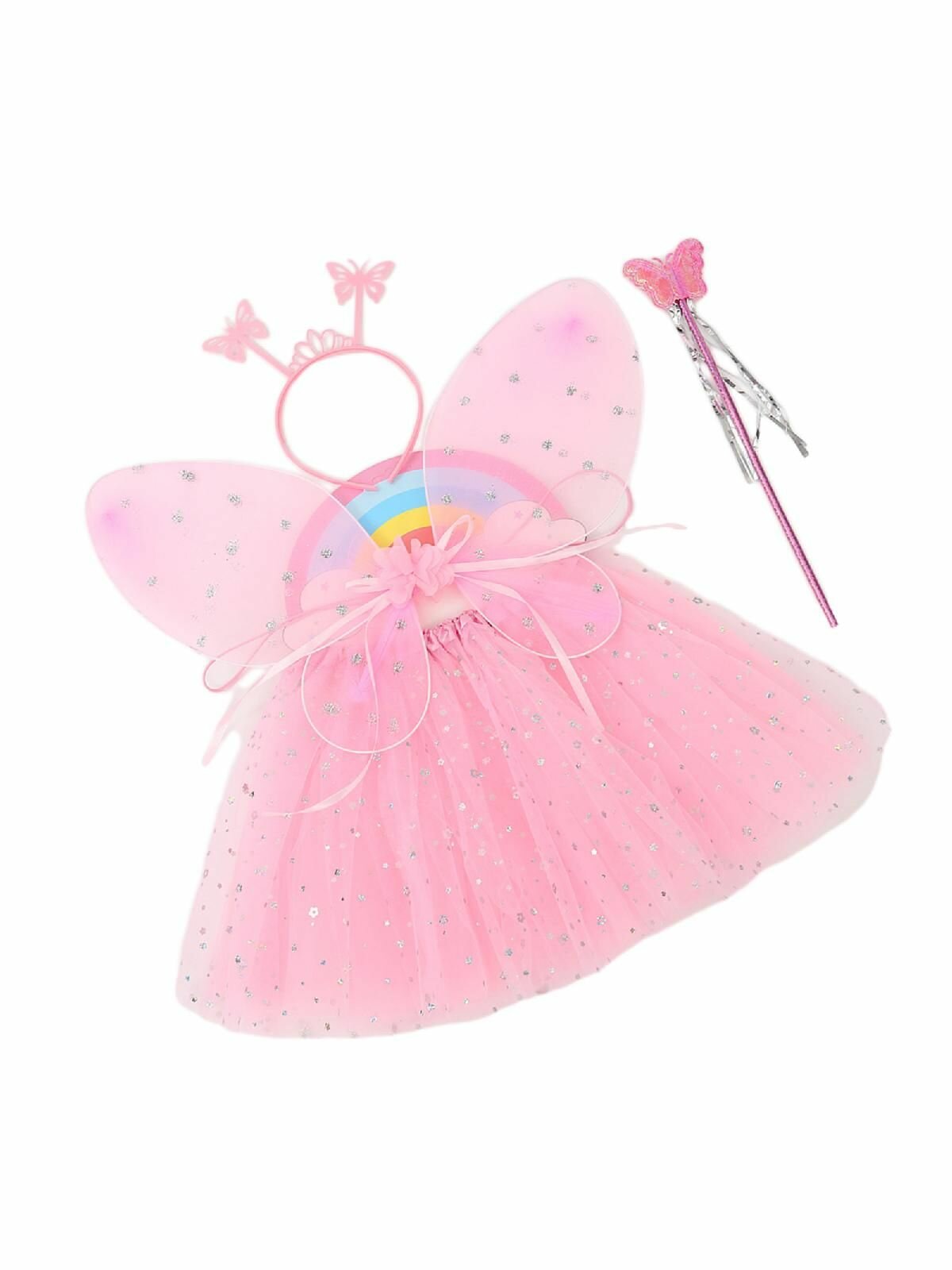 Костюм феи для девочки 3-6 лет, - юбка-пачка с блестками
