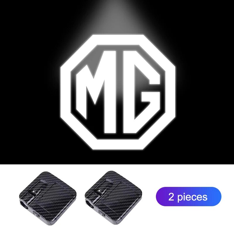 Светодиодные лампы приветствия двери автомобиля MG Эмблема Проекторные лампы для MG Cyberster MG3 MG5 MG7 MG6 ZS ES5 ONE HS MG4 EV Cyber X MARVEL R EZS