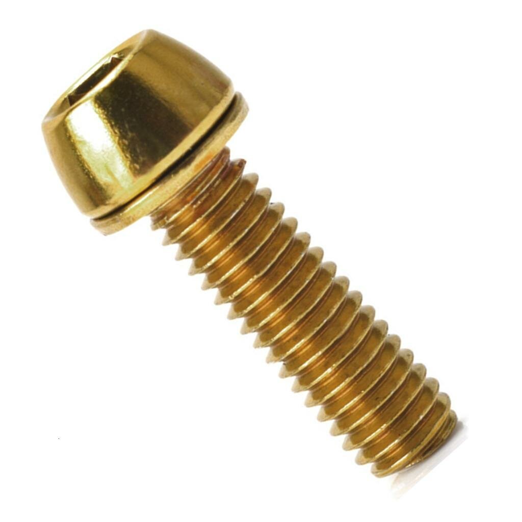 Болты для рулевой колонки M6x20 мм с шайбами, 10 шт, Золото