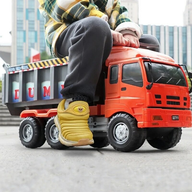 Большие дети симуляция оранжевый грузовик ABS нейтральный свал грузовик перевозчик автомобиль автомобиль игрушки детские игрушки отлитые игрушки автомобиль (оранжевый)