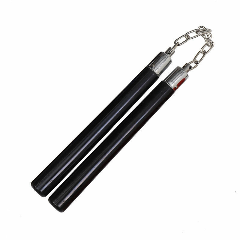 Твердые резиновые двухсекционные нунчаки Брюса Ли, практичные двухсекционные нунчаки, тренировочные двухсекционные нунчаки из нержавеющей стали