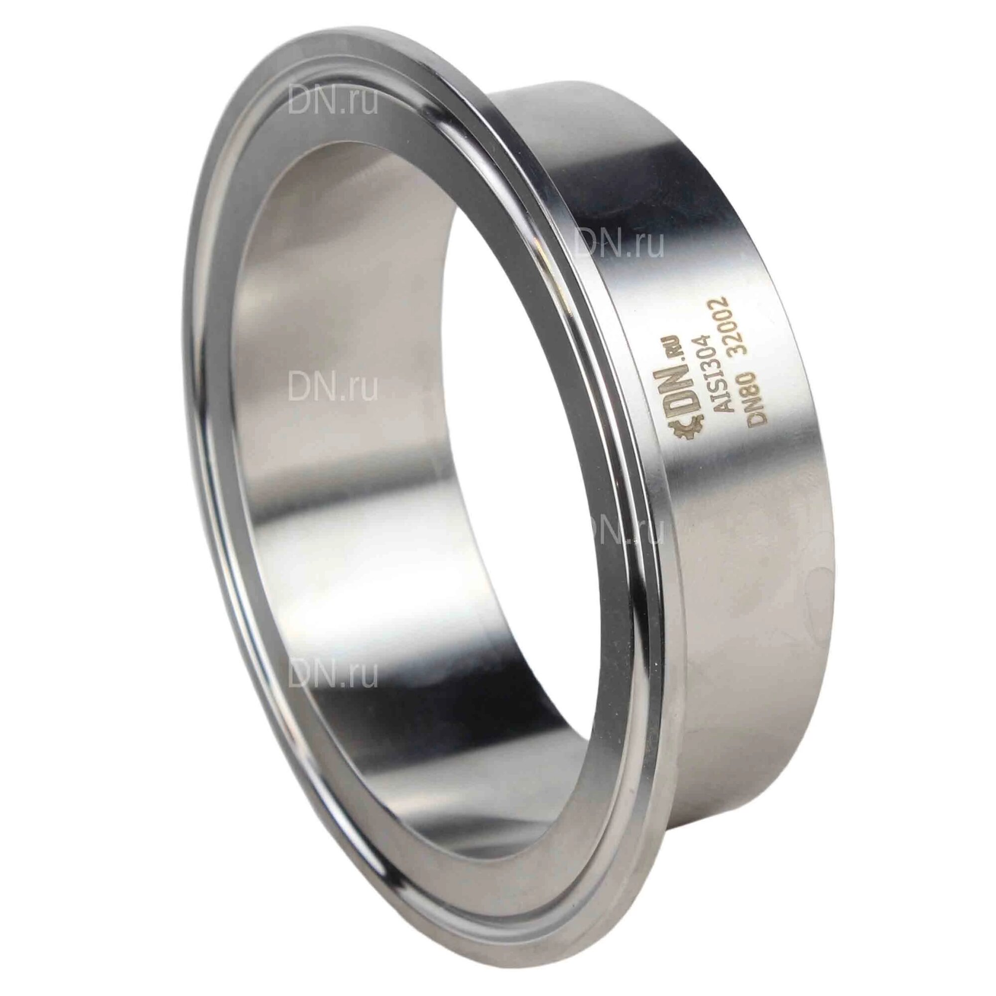 Штуцер CLAMP DN.ru ШК-31-W-64 Ду50 Ру10, корпус - нержавеющая сталь 304, присоединение - под приварку