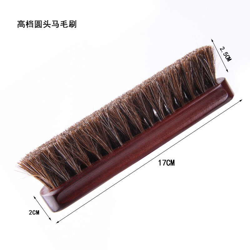 Иностранный Торговля Высококачественная щетка из конского волоса для полировки маслом, очистки и удаления пыли, мягкая щетина для обуви, набор инструментов для чистки обуви