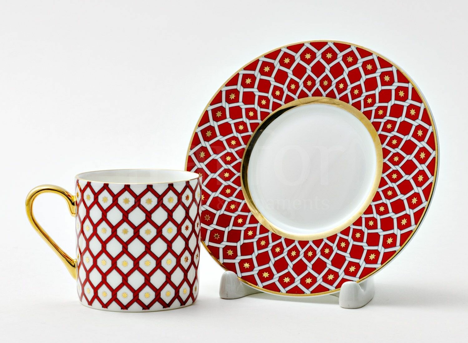 Чашка с блюдцем кофейная ф. Идиллия рис. Скарлетт №1