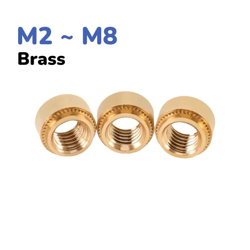 Латунные самозажимные гайки CLC-M2 M2.5 M3 M4 M5 M6 M8 M3-1 (10pcs)