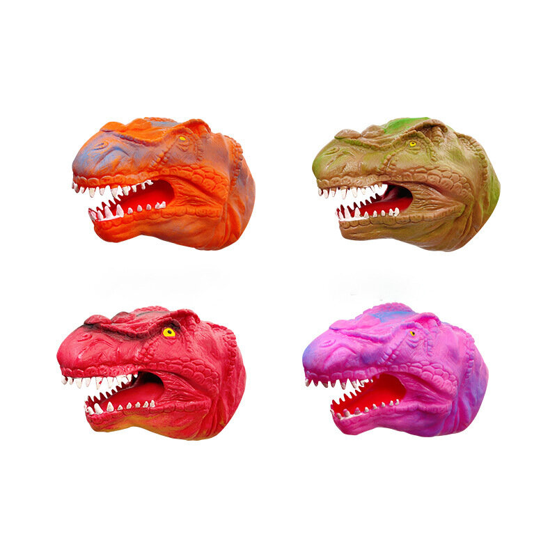 Трансграничное моделирование маленький динозавр игрушка мягкая резиновая модель перчатки динозавра игрушка TPR динозавр