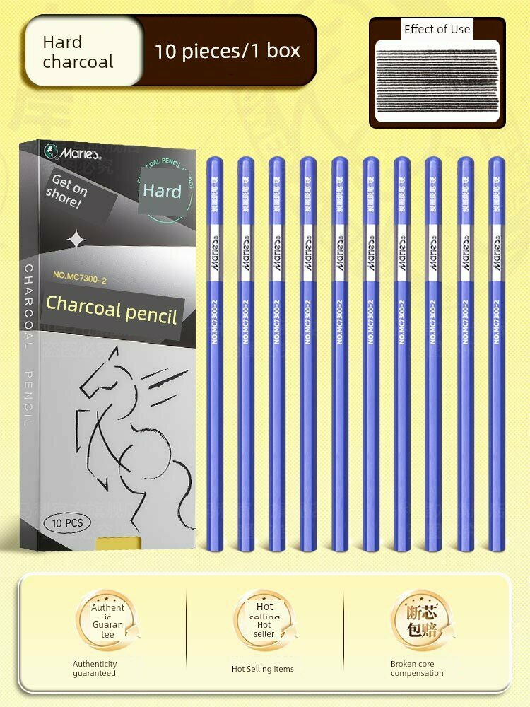 Marley Sketch Pencils Charcoal Pencils for Art Students 2B4B6B8B14B Professional-Grade Sketch Pen Tool Set Hb Drawing