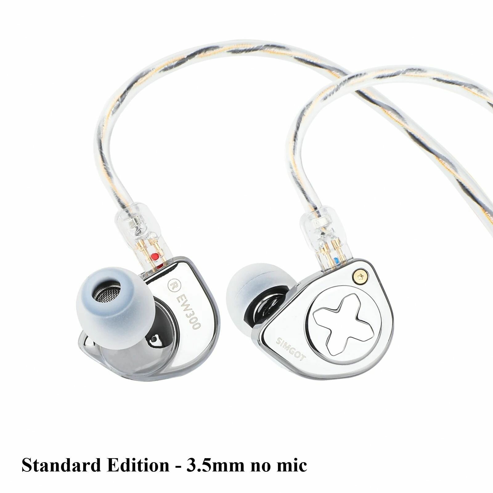 SIMGOT EW300 1dd + 1Planar + 1PZT гибридный привод IEM HIFI-гарнитура со съемной насадкой и посеребренным кабелем Ofc Iem для музыкантов