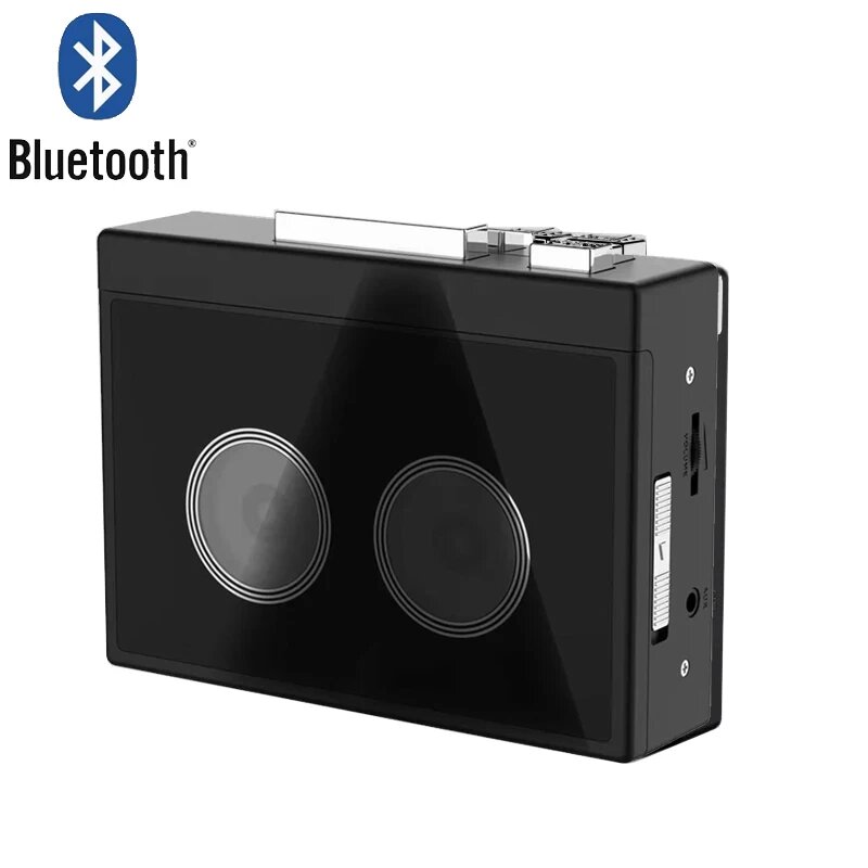 ZUIDID Кассетный плеер Bluetooth серебристый Black