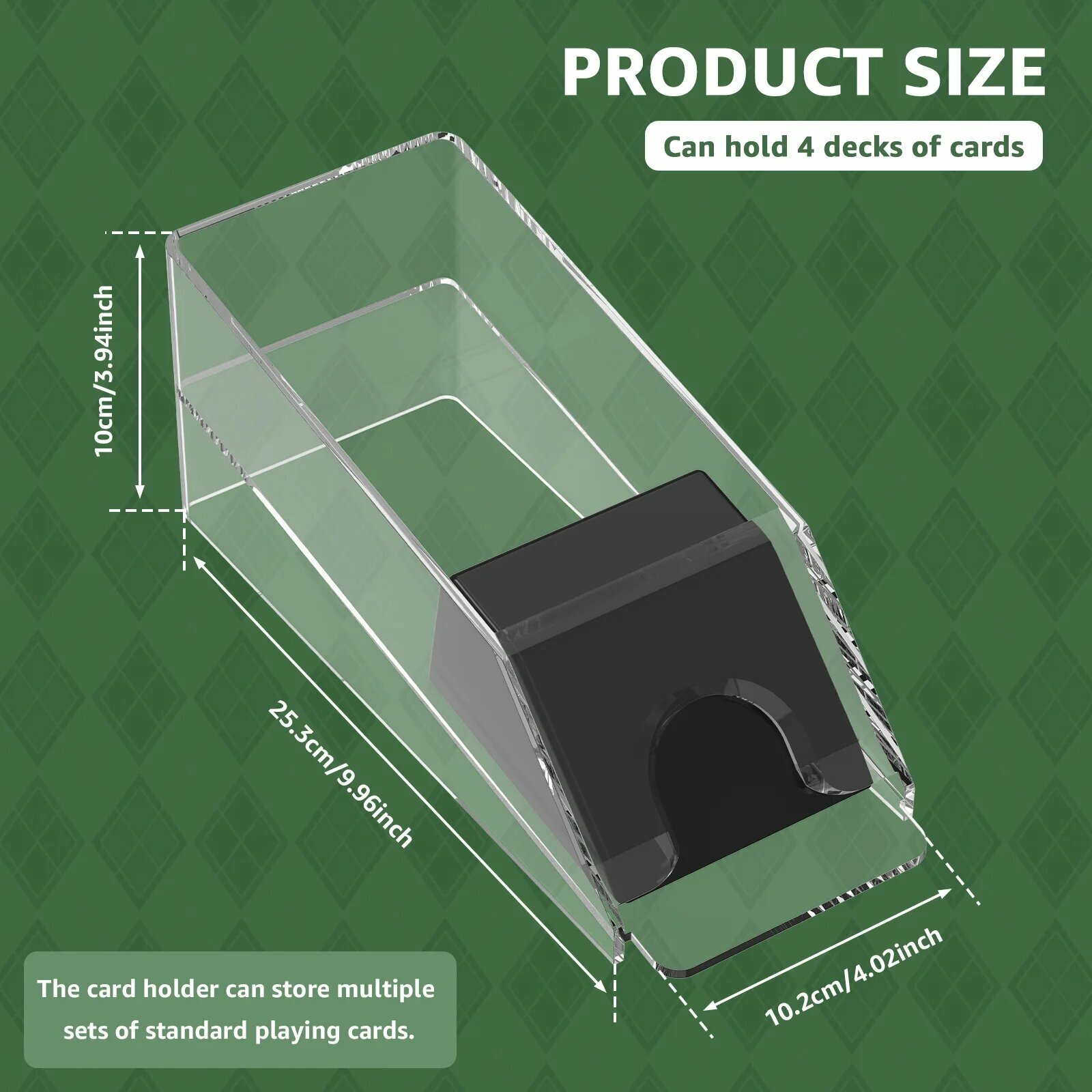 Прозрачный акриловый лоток для карт 4/6 пар Blackjack