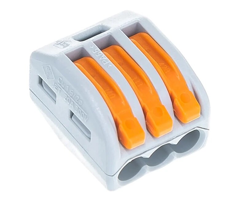 Электро соединитель проводов WAGO универсальный на 5 зажимной 222-415