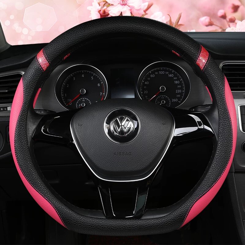 Верхняя накладка на руль Mazda 3 Axela, сезонная, стиль D-Shape, черно-малиновый цвет