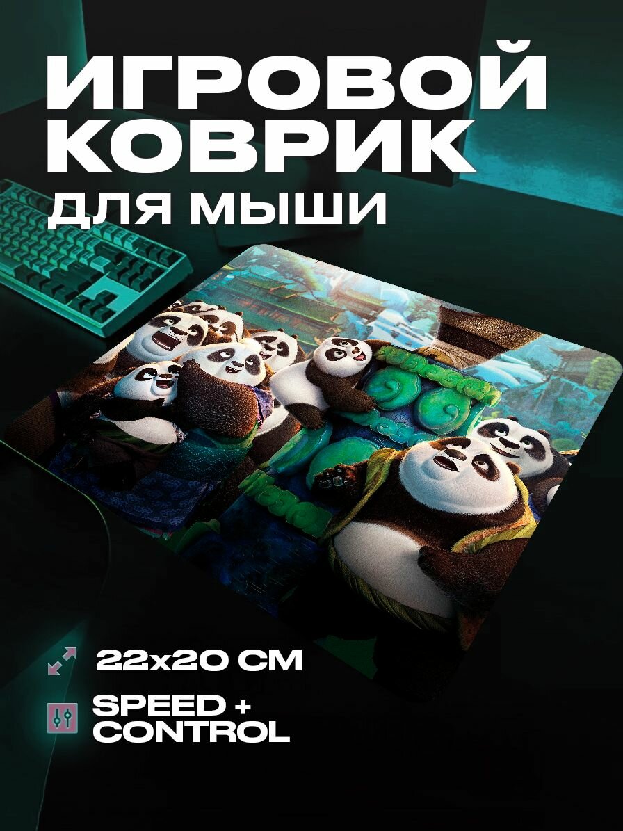 Коврик для мыши игровой Кунг-фу панда 22x20 см ProSleeves