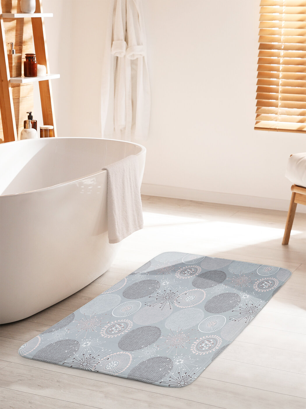 Коврик для ванной комнаты и туалета противоскользящий "Пушистые одуванчики" 60х100 см, JoyArty