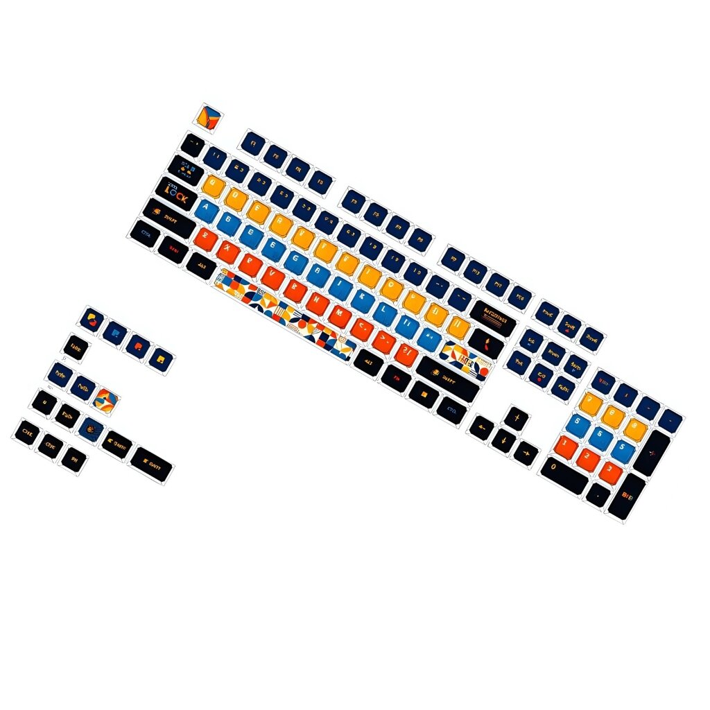 Геометрические 4-Сторонние Прозрачные Колпачки для клавиш ASA 120 клавиш для Механических Клавиатур