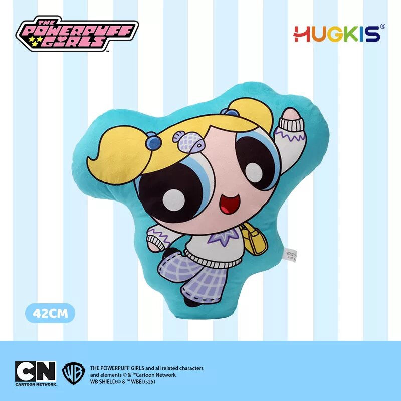 HUGKIS Powerpuff Girls Bubbles Плюшевая Подушка Художественный Дизайн Мягкая Подушка для Дивана Стула 12x16 Дюймов