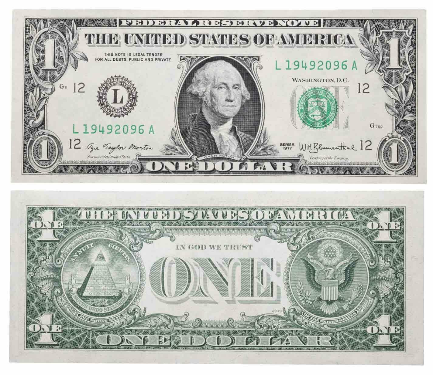 США 1 доллар 1977 год Pick 462а L-Сан Франциско