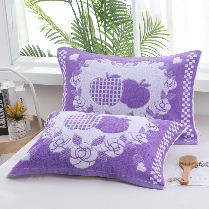 Набор подушек и полотенец из чистого хлопка, утолщенные и увеличенные, для взрослых, свадебные, полностью хлопковые, старинные махровые полотенца для дома, впитывающие пот