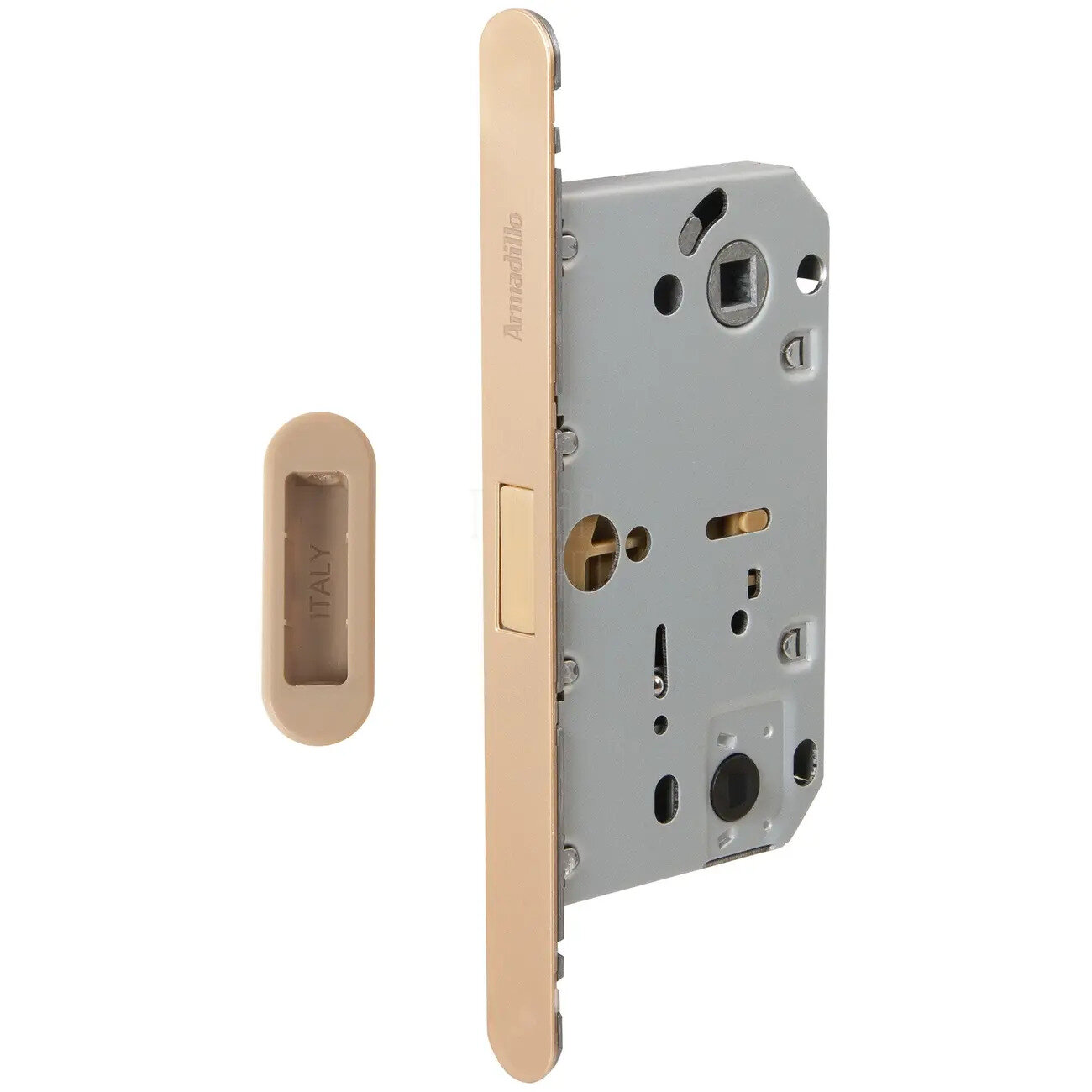 Магнитная Armadillo (Армадилло) защелка WC с ответной планкой GRAVITY.PRO G01.196.50.96 флорентийское золото