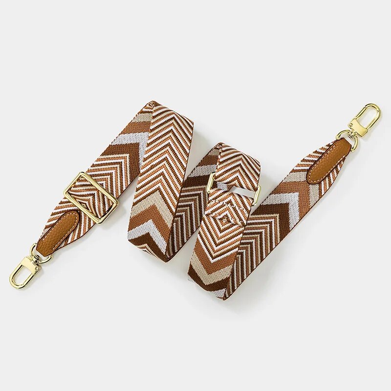 Регулируемый плечевой ремень шириной 3,8 см, сменный ремень для сумки на одно плечо люксового бренда и трансформирующийся ремень для сумки gold buckle, Brown