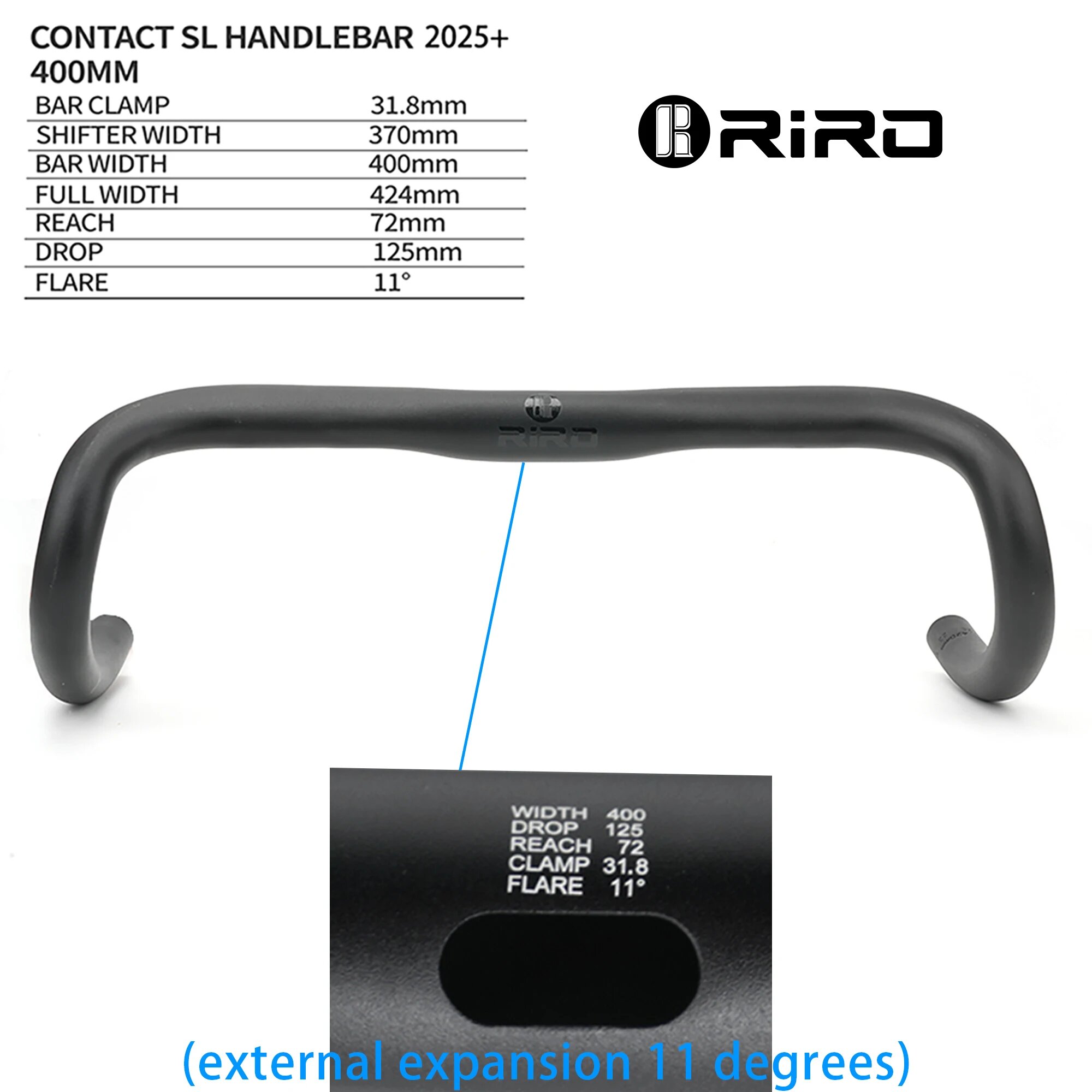 Велосипедный Руль RIRO Для Шоссейных И Гравийных Велосипедов, Алюминиевый Сплав, 400/420/440 400MM