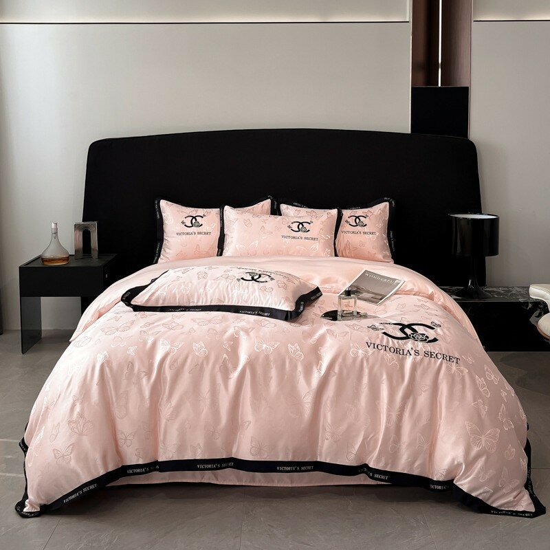 Dream Butterfly Розовый жемчуг 2,0м постельный комплект с пододеяльником 220x240 см, простыней 245x260 см, наволочками