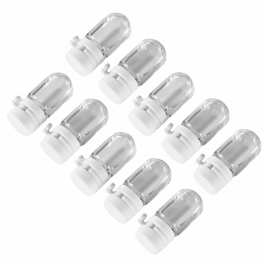 Упаковка из 10 портативных стеклянных флаконов объемом 2 мл для безопасной транспортировки жидкостей, удобных для деловых поездок и посещений спортзала