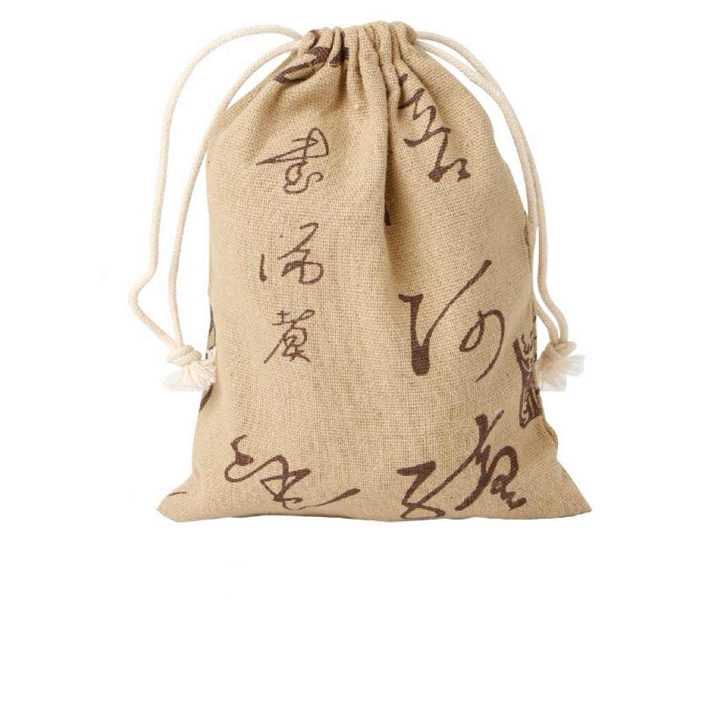 Сумка для хранения украшений Лакки-бэг из льна, сумка с веревкой, универсальная вязальная сумка, маленькая тканевая сумка из льна, сумка для хранения украшений с веревкой, размеры 18*13см