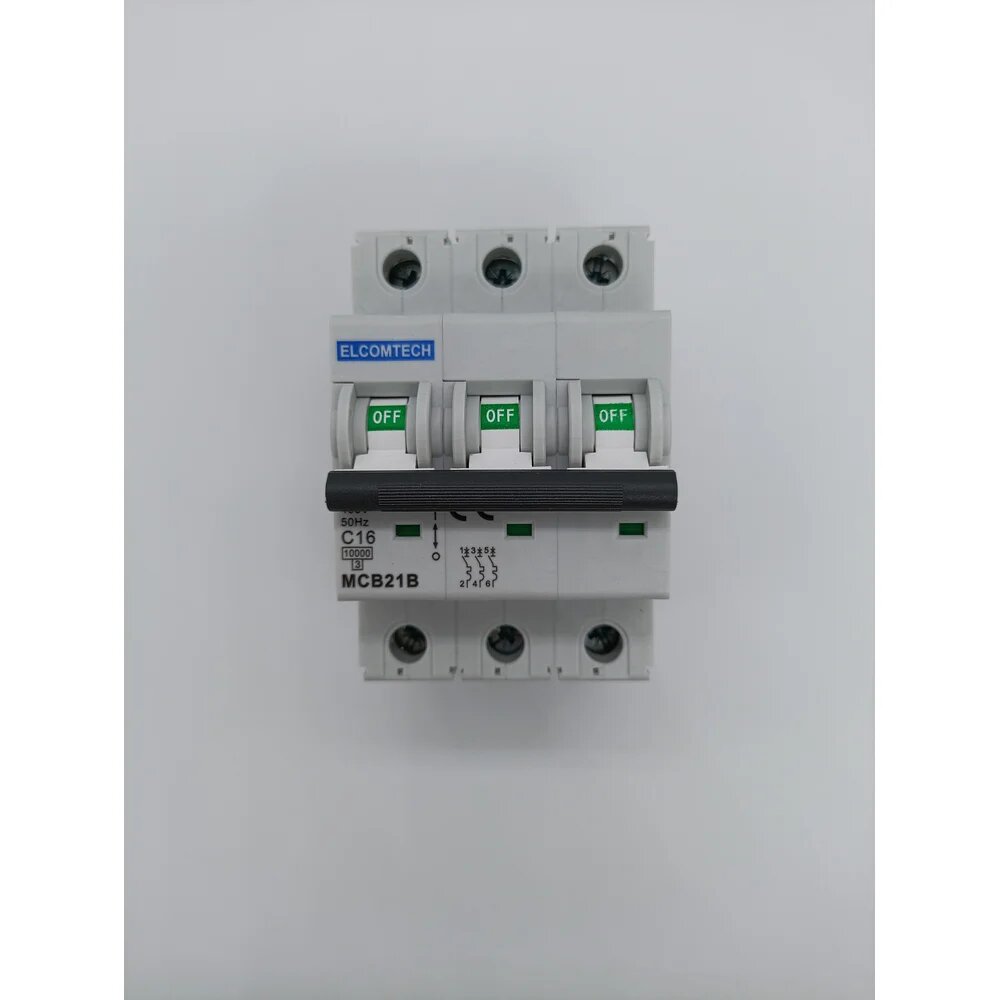 Автоматический выключатель ELCOMTECH MCB21B-10-3C16AC УТ-00026291