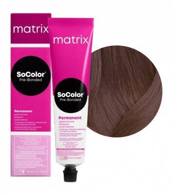 Matrix SoColor Pre-Bonded Крем-краска для волос 6VA темный блондин перламутрово-пепельный 90мл