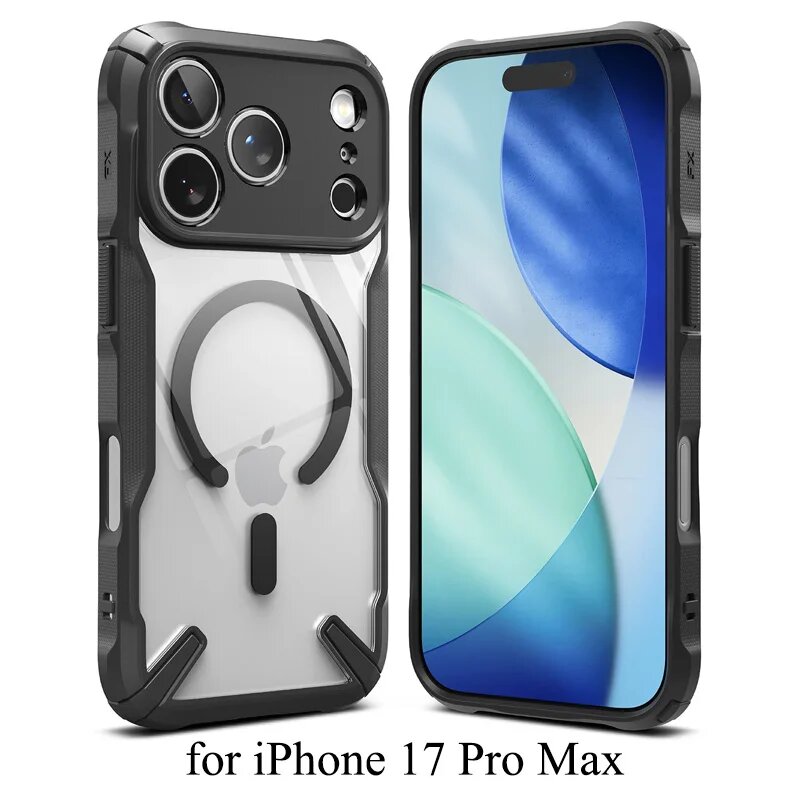 Ringke Fusion-X, совместимый с iPhone 17 Pro Max (2025), чехол с мягкой рамкой из ТПУ, прозрачная жесткая задняя крышка из ПК, гибридная крышка
