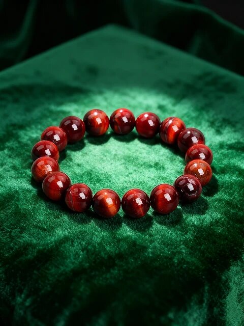 Браслет из красного тигрового глаза, натуральные каменные бусины, амулет для энергетического и духовного исцеления, защита от пороков, ручная работа, подходит как для мужчин, так и для женщин.