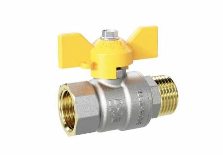 Кран шаровой для газа муфта/резьба (бабочка) LD Pride 1" (12), шт