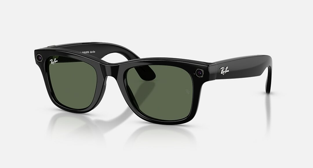 Очки Ray-Ban Wayfarer GEN2 с камерой , черная оправа-линзы зеленые, Размер М